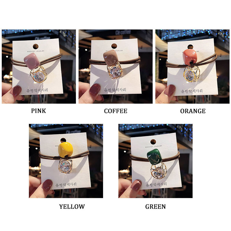 Oooo Head Rope Hollow Rhinestone Hair Ring Fresh Women 'S Hair Tie ...