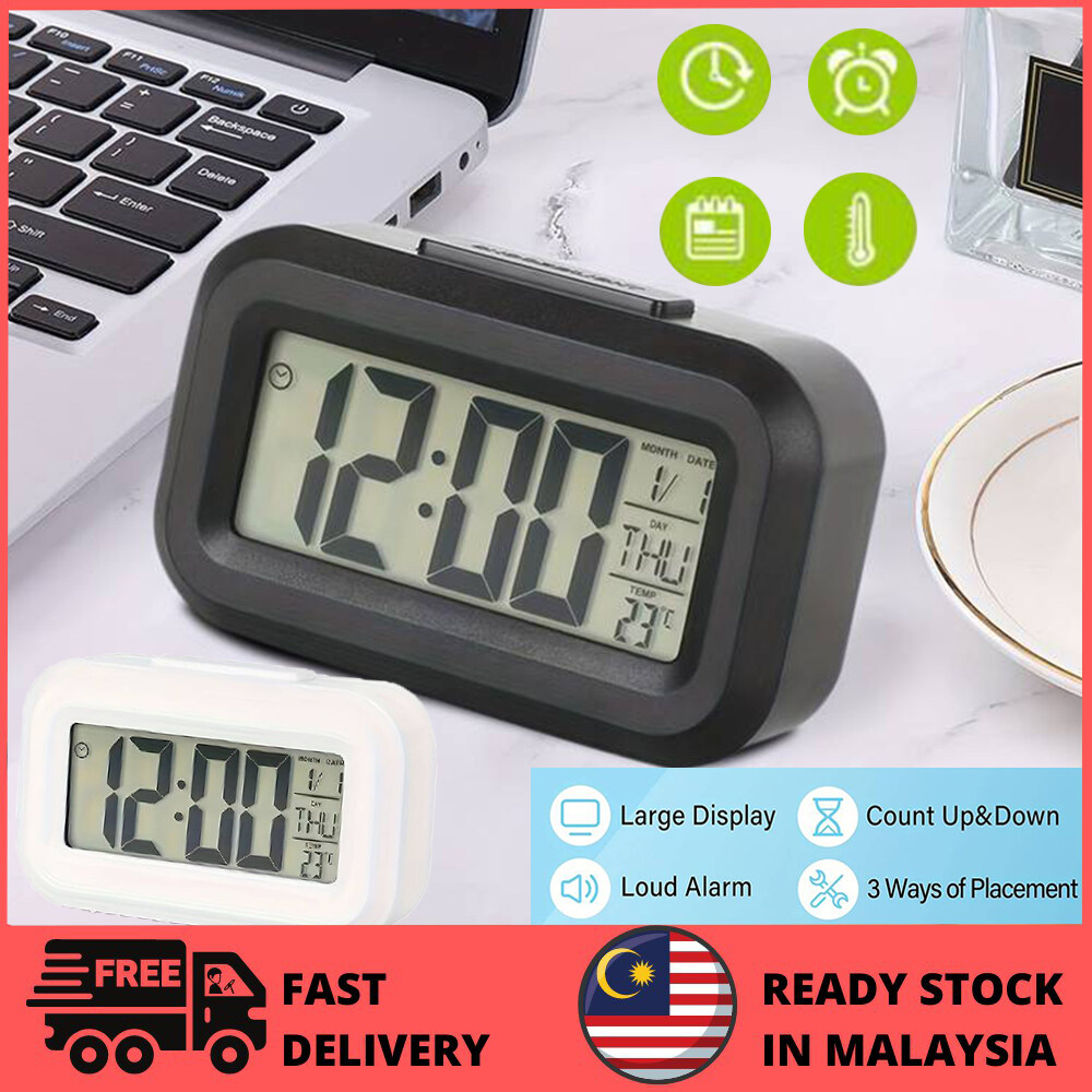 【Hot】LED Digital Alarm Clock Backlight Snooze Mute Calendar Desktop ...
