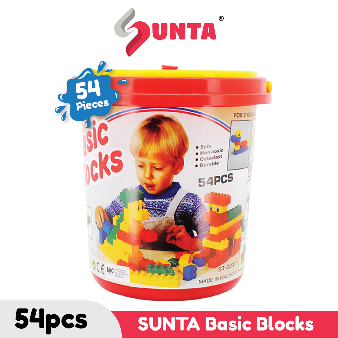 SUNTA 54pcs Basic Building Block with Pail Container | Lazada