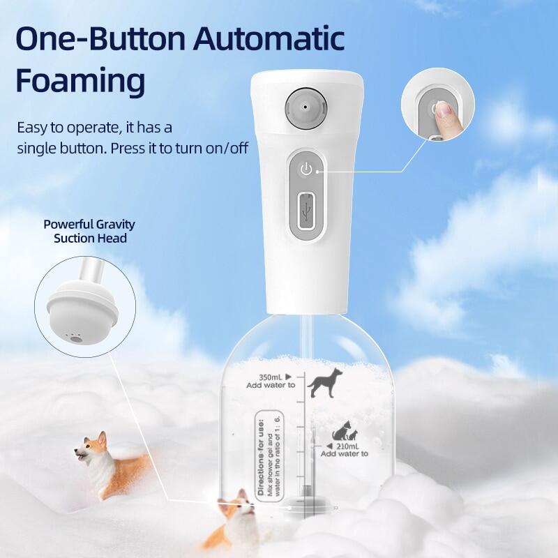 ROJECO Cat Automatic Soap Foam Dispenser Electric Pet Smart Bathroom ...