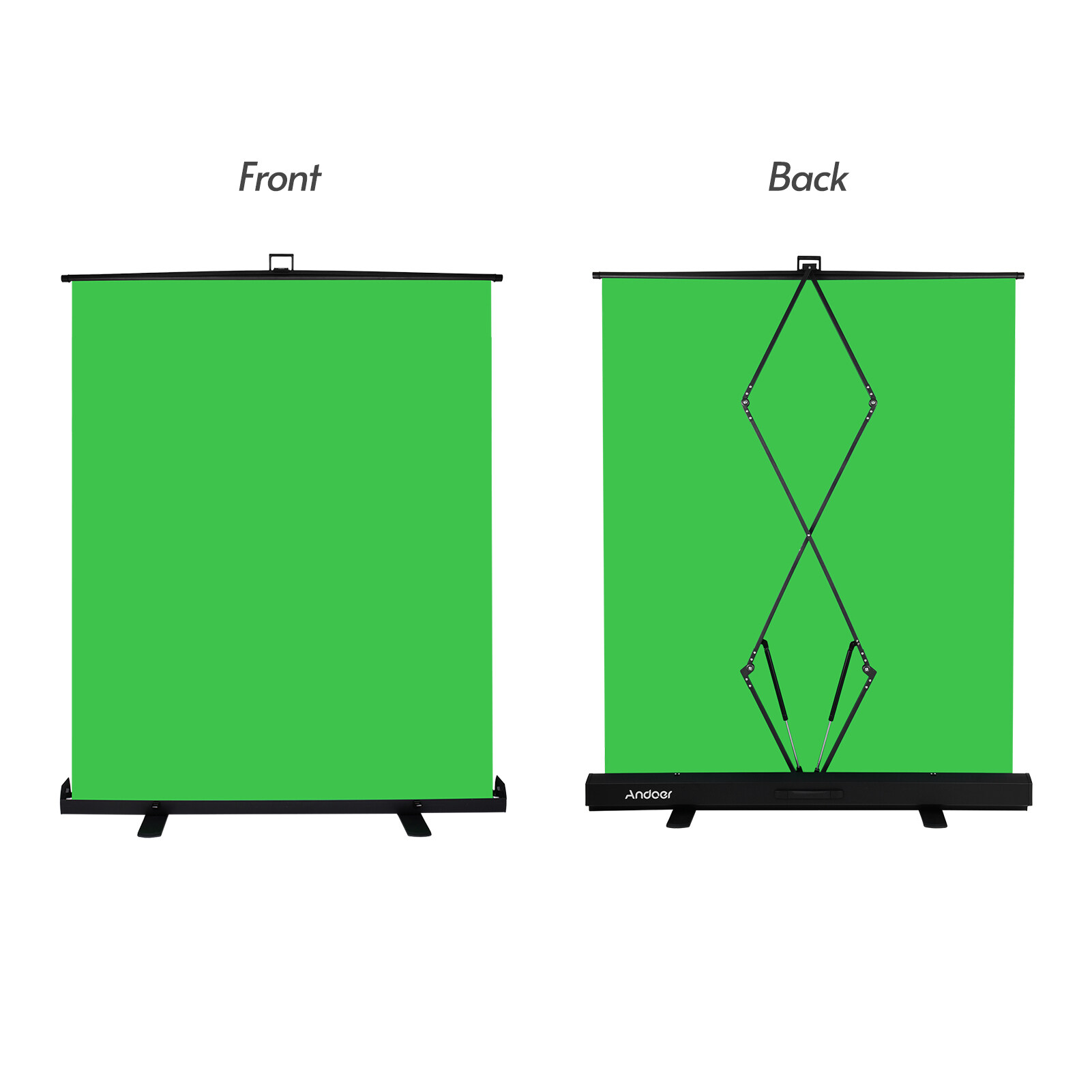 Andoer Portable Stretchable Chromakey Background 1.5*2m Pull-up Style ...