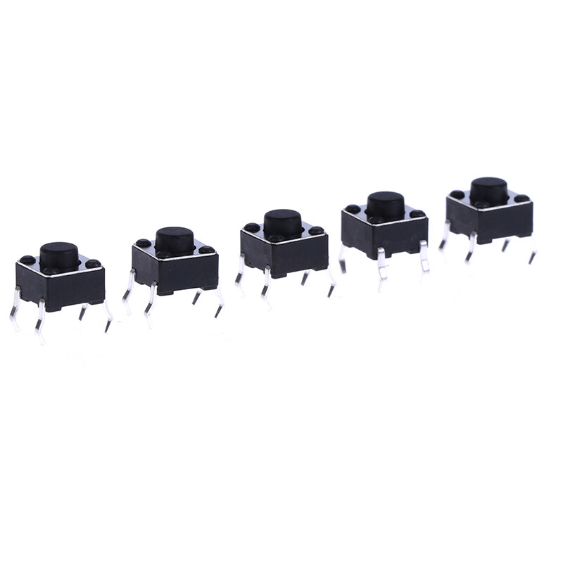 MUXI 20pcs Mini Micro Momentary Tactile Push Button Switch 6*6*5mm 4 ...