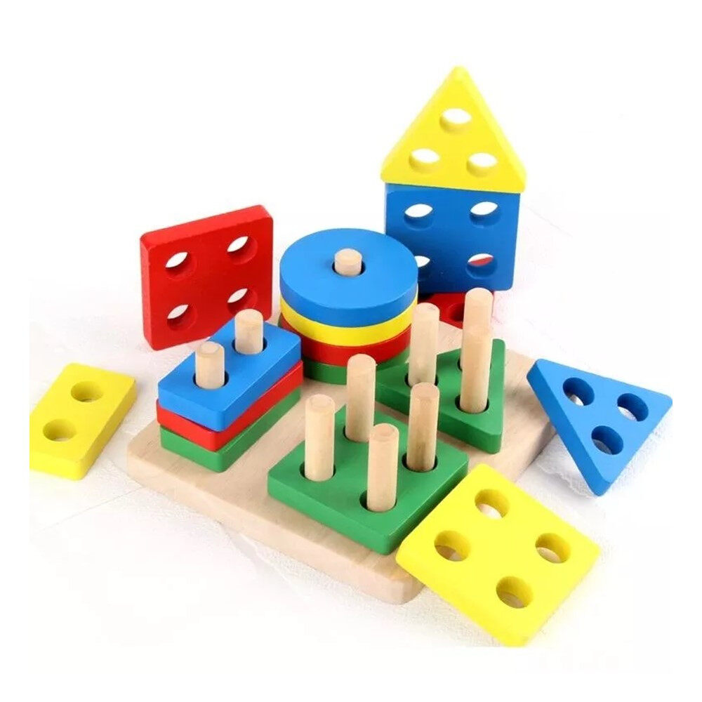 (CHILD-SAFE) Senorita Premium Wooden Puzzle Toddler Toys Shapes Sorter ...