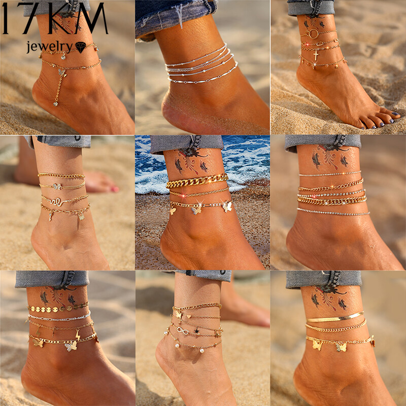 Fashion Imitation Pearl Barefoot Anklet Chain Sandals Beach Anklet Foot ...