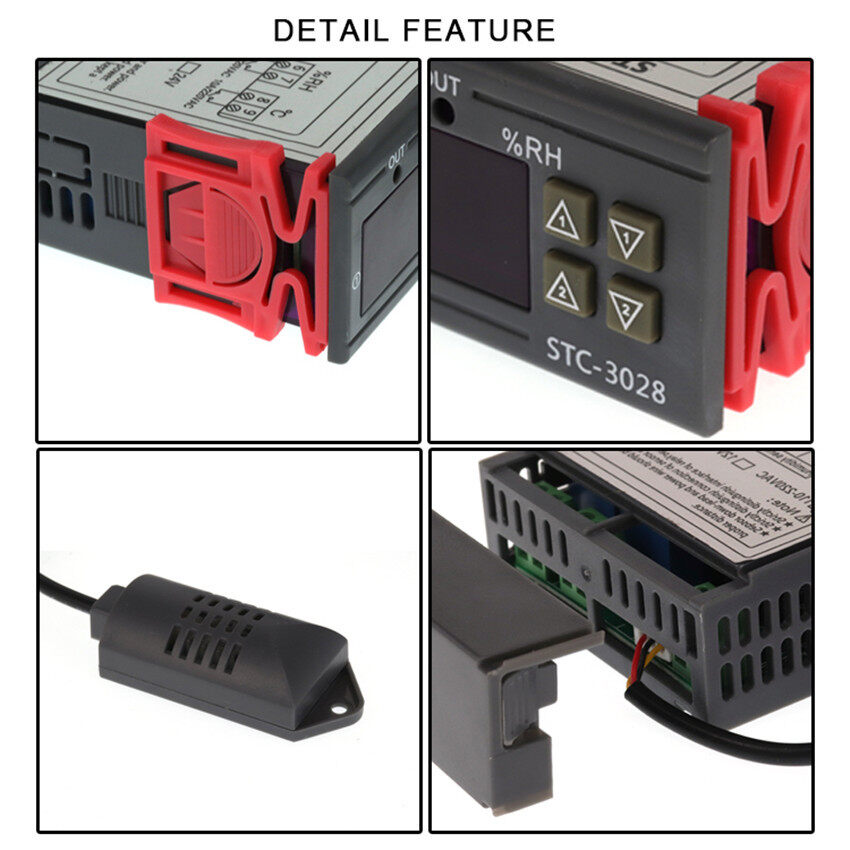 STC-3028 ควบคุมอุณหภูมิดิจิตอลหน้าจอแสดงผลแบบ dual เทอร์โมกับ IC Probe ...