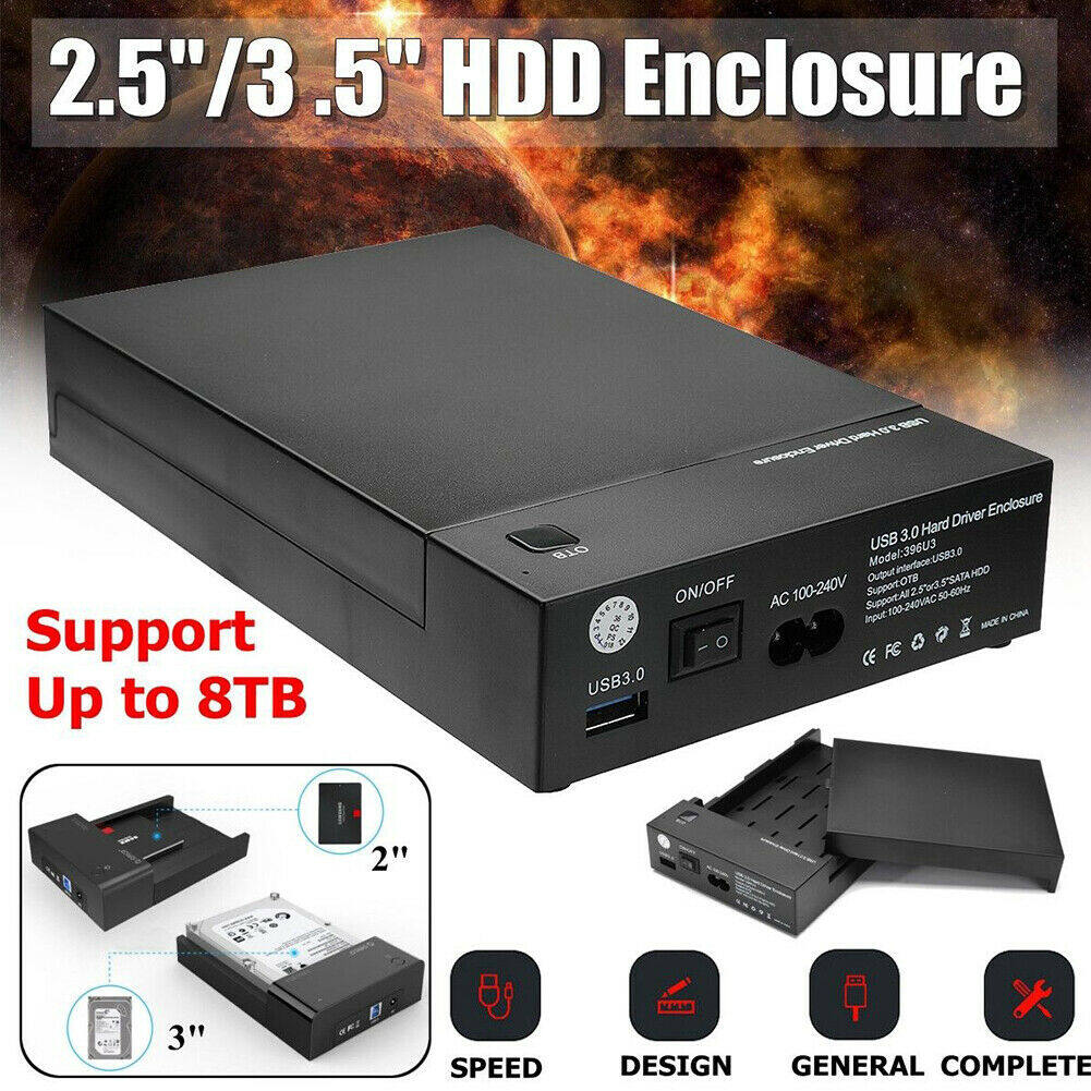 4TB 2.5/3.5นิ้ว SATA USB 3.0ฮาร์ดไดรฟ์เสริม Enclosure แคดดี้ HDD - MixASale