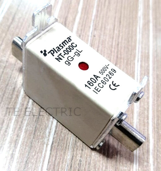 PLASMA NT-000C 160A BLADE FUSE WITH RED INDICATOR 500V KNIVE FUSE CUT ...