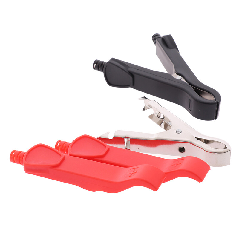 1Pair 30a insulated crocodile clips 90mm low voltage test alligator ...
