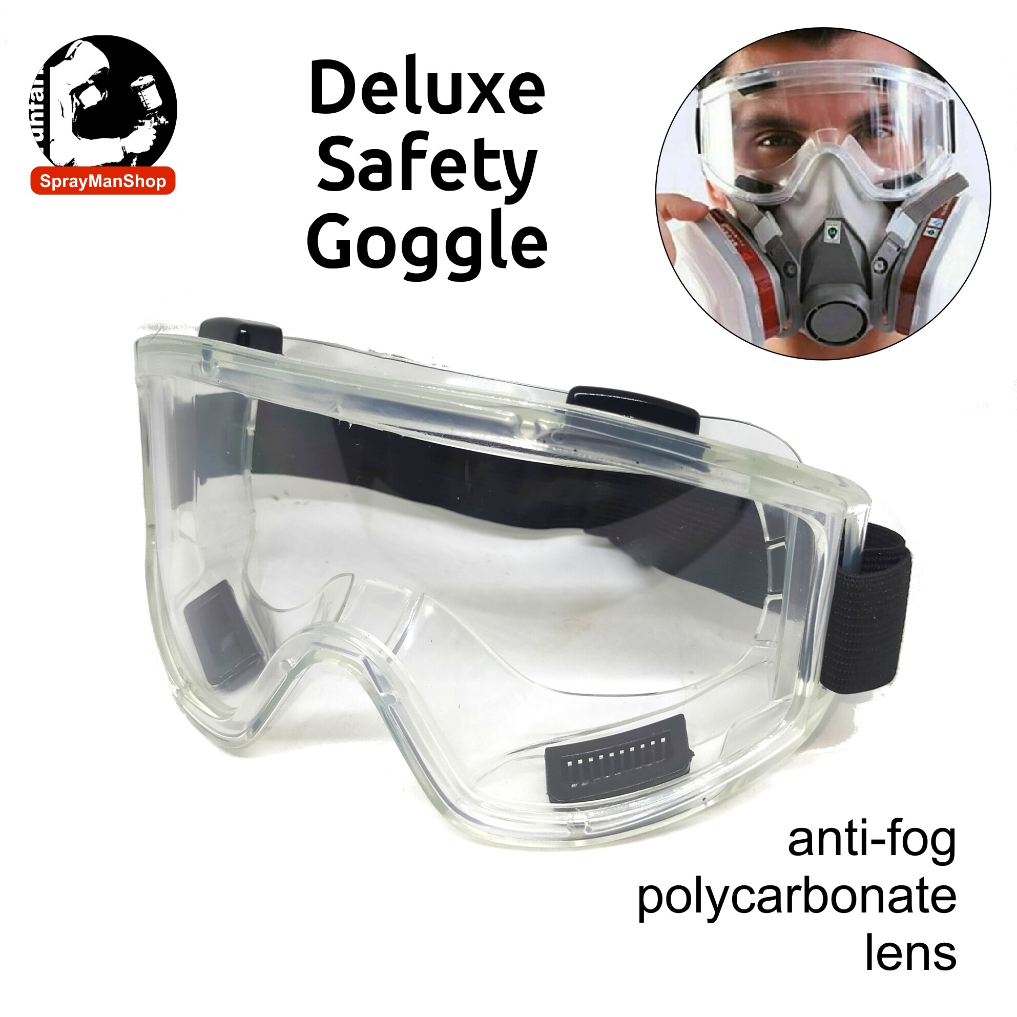 Deluxe Overspray Safety Goggle Spray Painting Industrial Safety Uses ...