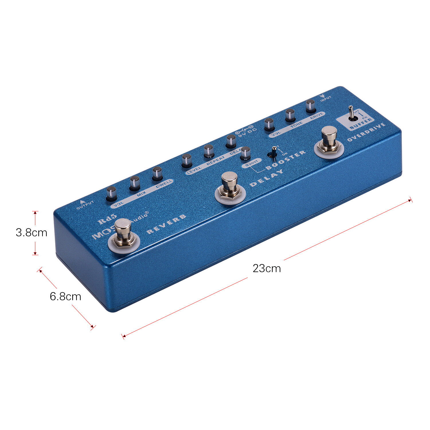 Okoogee MOSKY RD5 5-In-1กีตาร์ Multi-Effects Pedal Reverb + Delay ...