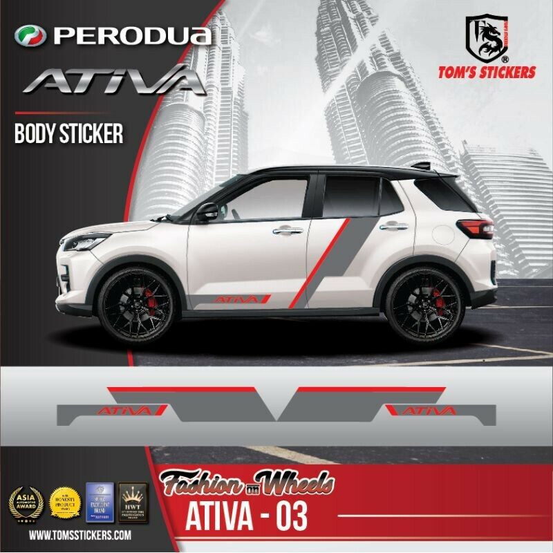 👍👍 PERODUA ATIVA CAR BODY STICKERS SET ATIVA - 03 | Lazada