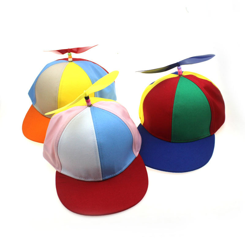 Funny Helicopter Propeller Baseball Caps Colorful Patchwork Cap Sun ...