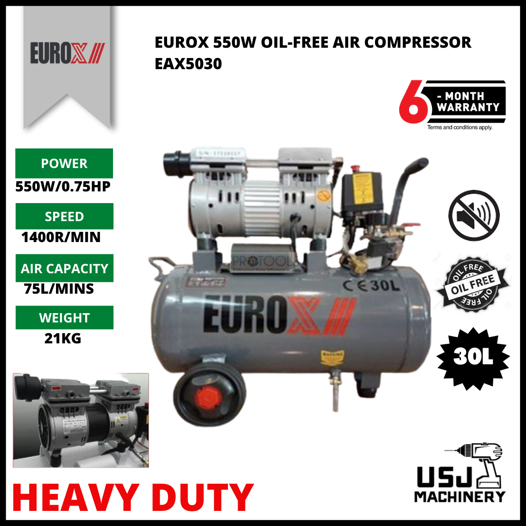 EUROX 550W Oil-Free Air Compressor EAX5030 | 6 Months Warranty | Lazada