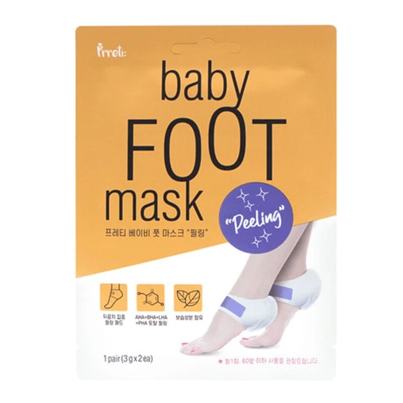 【现货】Prreti Baby Foot Mask Peeling/ Softening 脚后跟足膜 去角质 保湿 (2款) | Lazada