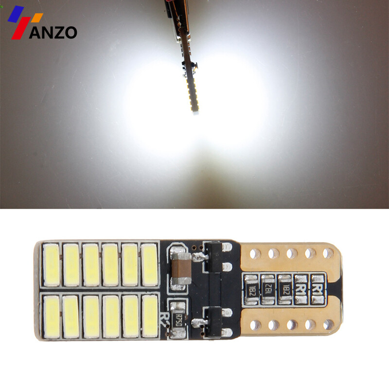 4PCS Canbus W5W 3014 SMD 24 LED ไฟรถยนต์ T10ป้ายทะเบียนรถไฟอ่านหนังสือ ...