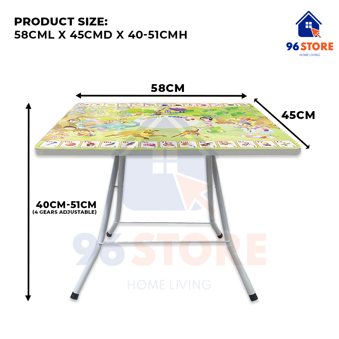 Kid Study Table / ABC Table / ABC Meja / ABC Folding writing Study Desk ...