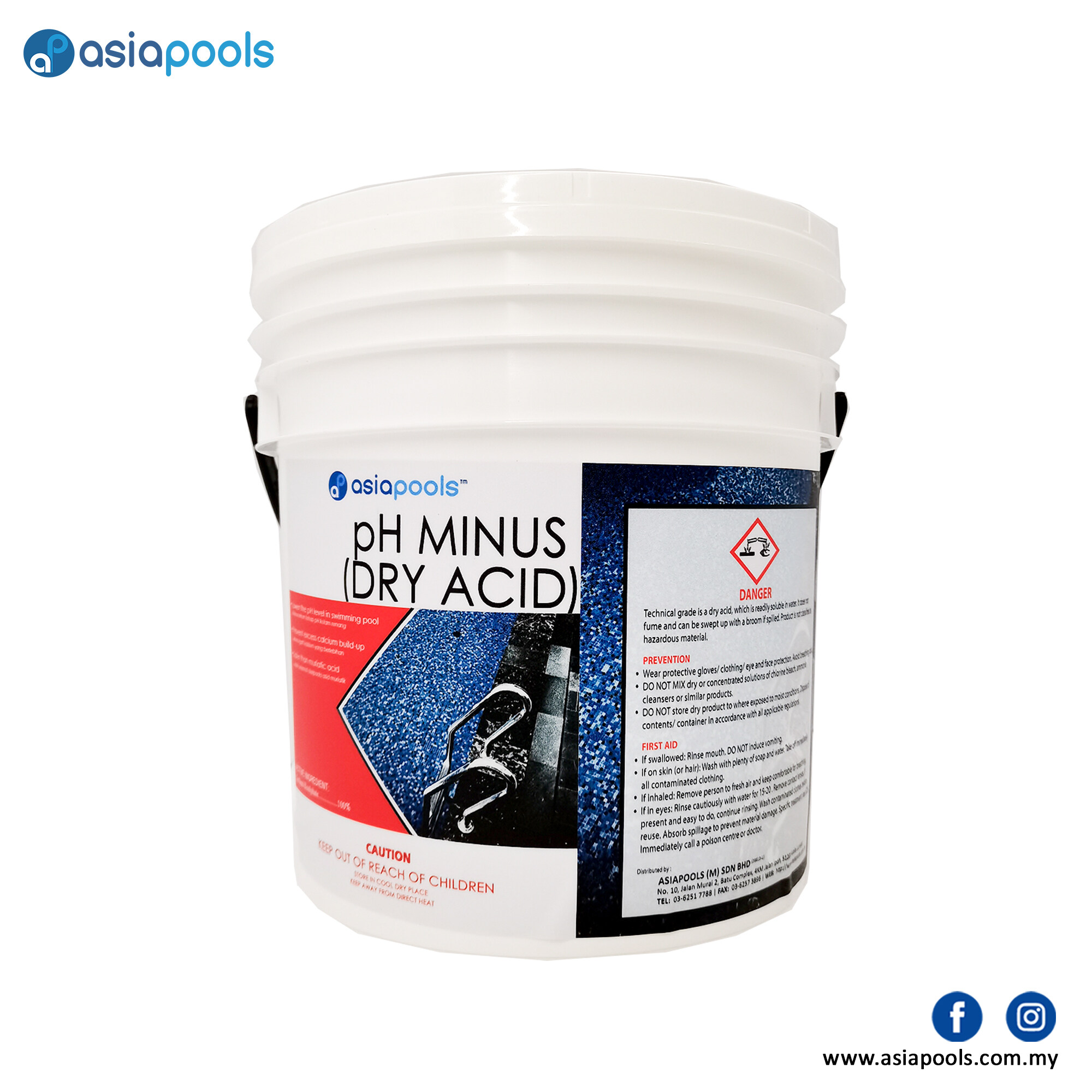 [Asiapools] Pool Chemical - pH Minus Dry Acid (5kg) | Lazada