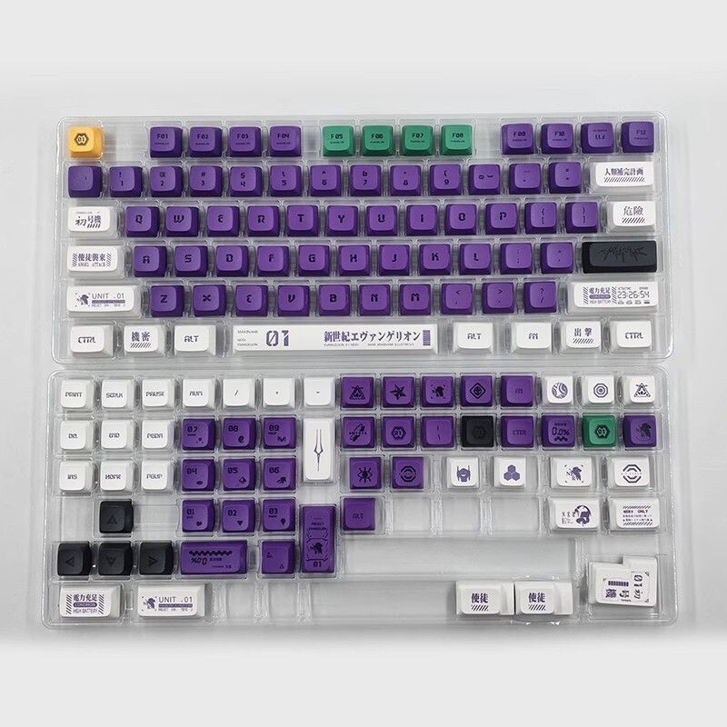 EVA-01 Keycaps PBT Dye-sub Cherry Profile Keycaps Custom mechanical ...