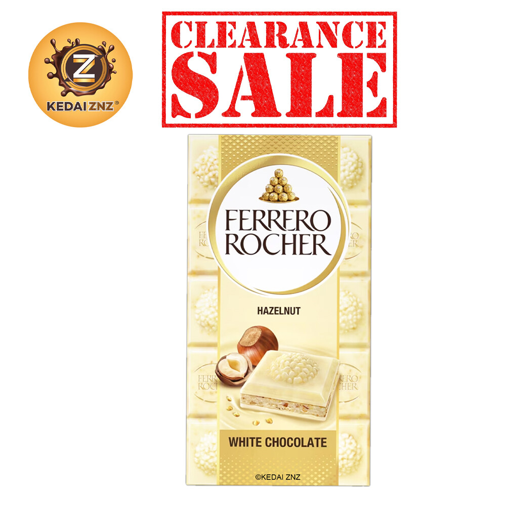 Chocolate FERRERO ROCHER White Hazelnut Chocolate Bar 90g Coklat | Lazada