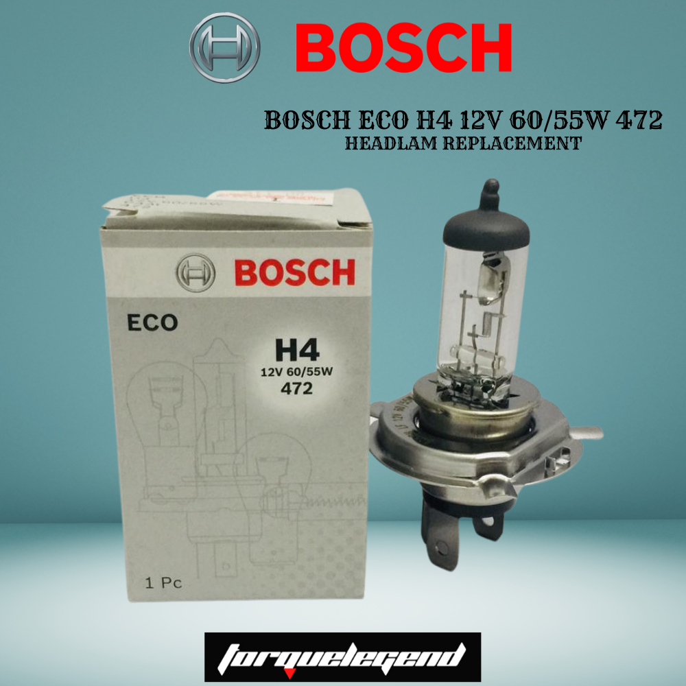 Bosch ECO H4 12V 60/55W 472 Halogen Light Bulb (1PC) | Lazada