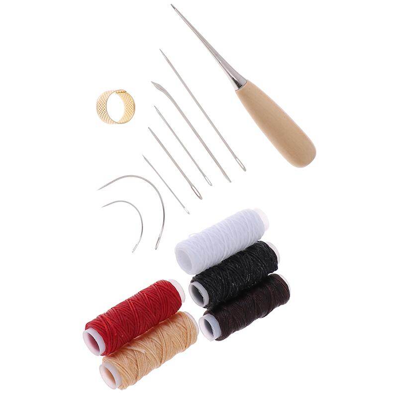 14Pcs Leather Craft Tool Waxed Thread Cord Sewing Needles Shoe Repair ...