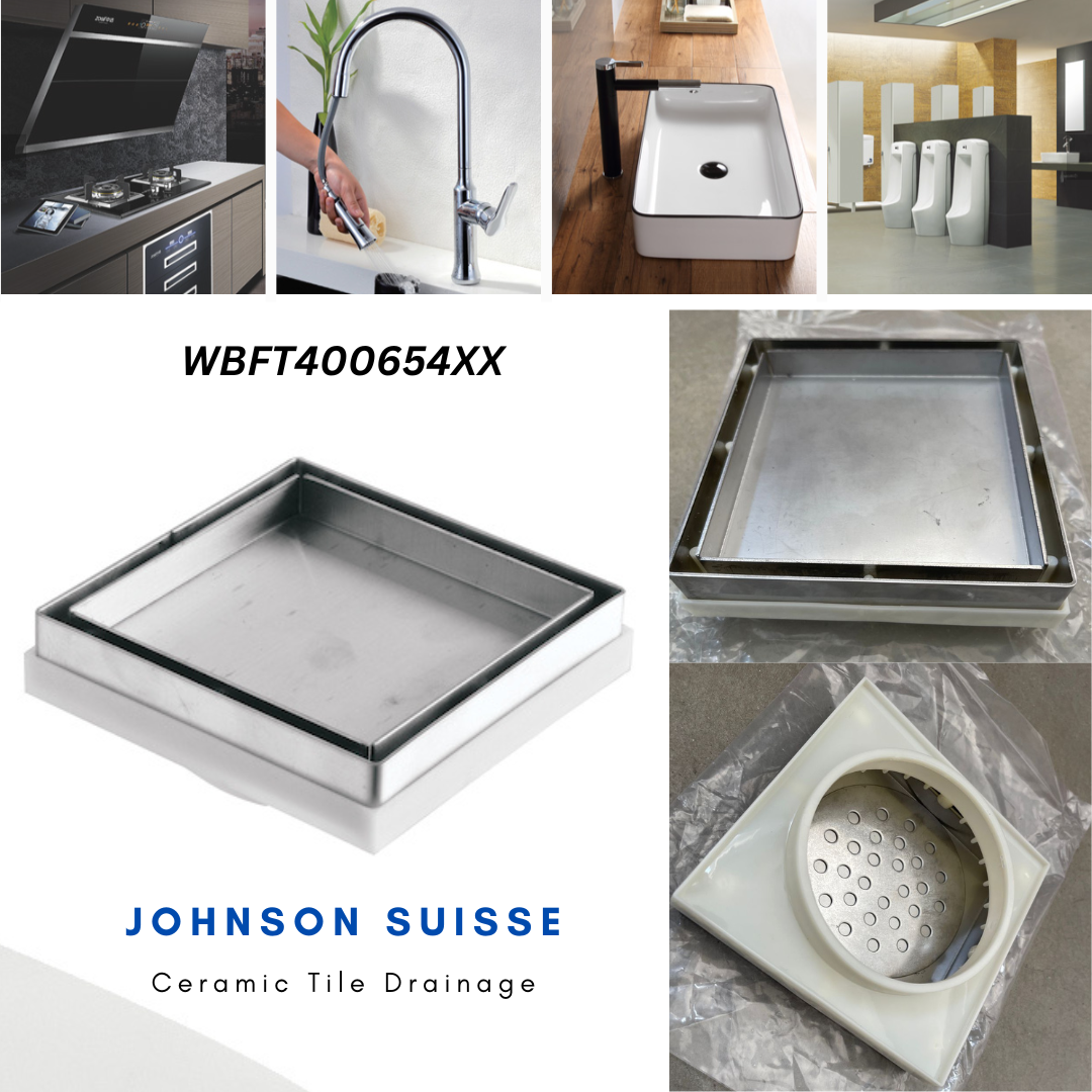JOHNSON SUISSE 130 X 130mm CERAMIC TILE DRAINAGE WBFT400654XX FLOOR ...