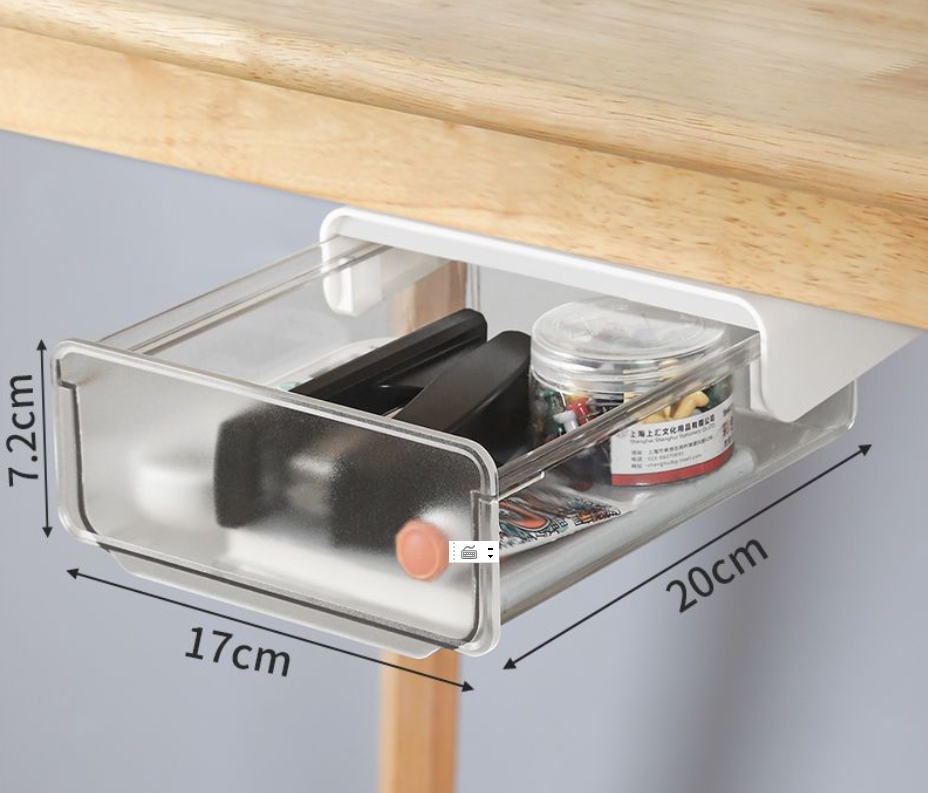 Under Desk Drawer, Attachable Under Desk Storage, Hidden Self-Adhesive ...