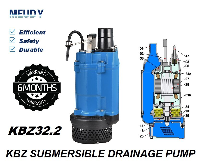 Meudy KBZ32.2 (2.2kW) 3.0Hp 3-inch Submersible Drainage Pump | Lazada