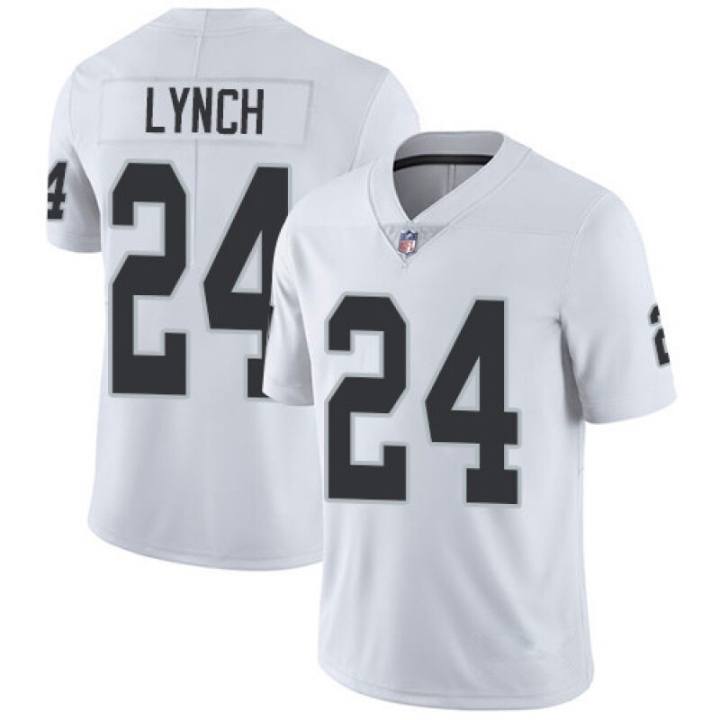 เอ็นเอฟแอลไรเดอร์เสื้อฟุตบอล No. 24 LYNCH Lynch ผู้ชายการแข่งขันของการ ...