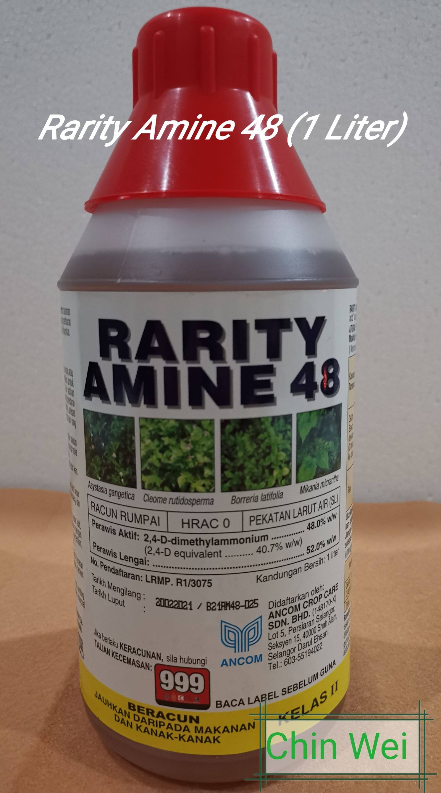 1 Liter Rarity Amine 48 % Herbicide Racun Rumput-Rumpai/Weed Killer ...