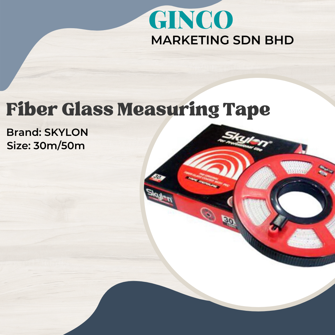 GINCO Skylon Fiber Glass Measuring Tape Pitar Ukur 30m/50m measurement tape | Lazada