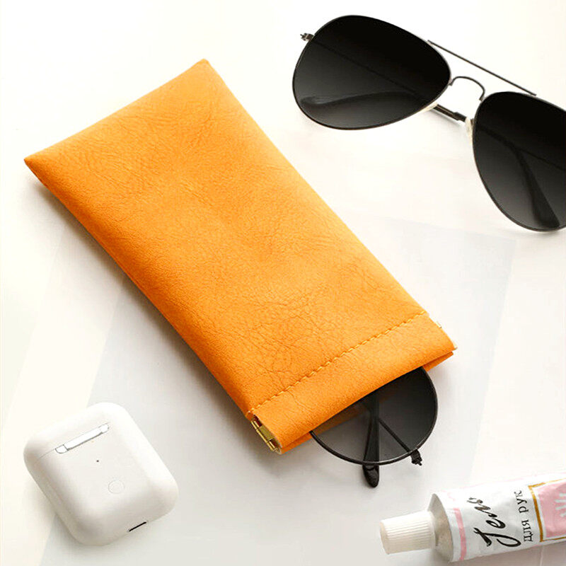 Various colors Glasses cases Stylish PU leather Compact Sunglasses ...