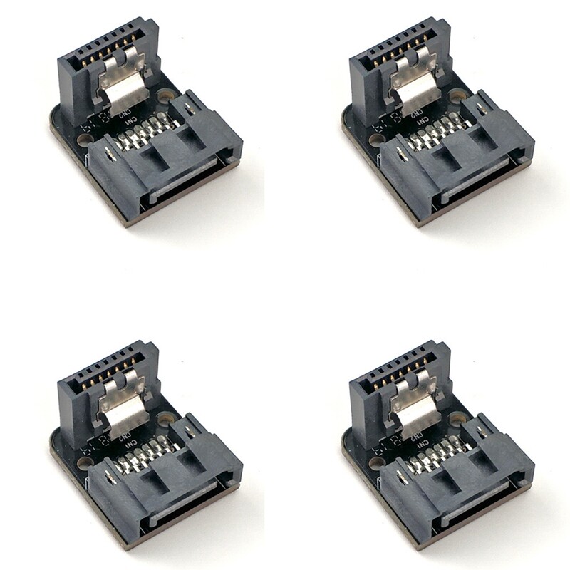 4Pcs/Lot 90 Degree Right Angled Type SATA 7Pin Male to Female Convetor ...