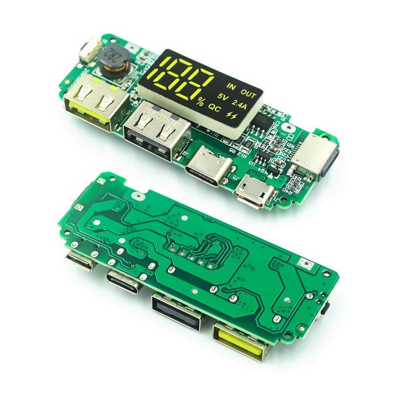 LED Dual USB 5V 2.4A 2A 1A Micro/Type-C USB 18650 Charging Module ...