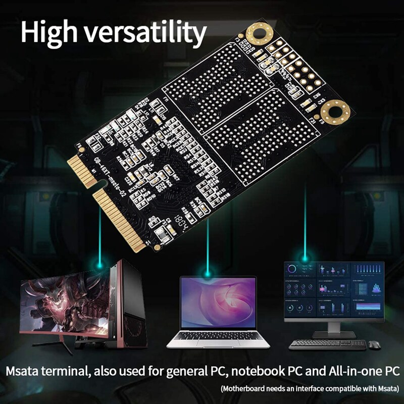 MSATA SSD Mini SATA3 Internal Solid State Drive Hard Disk for Laptop ...