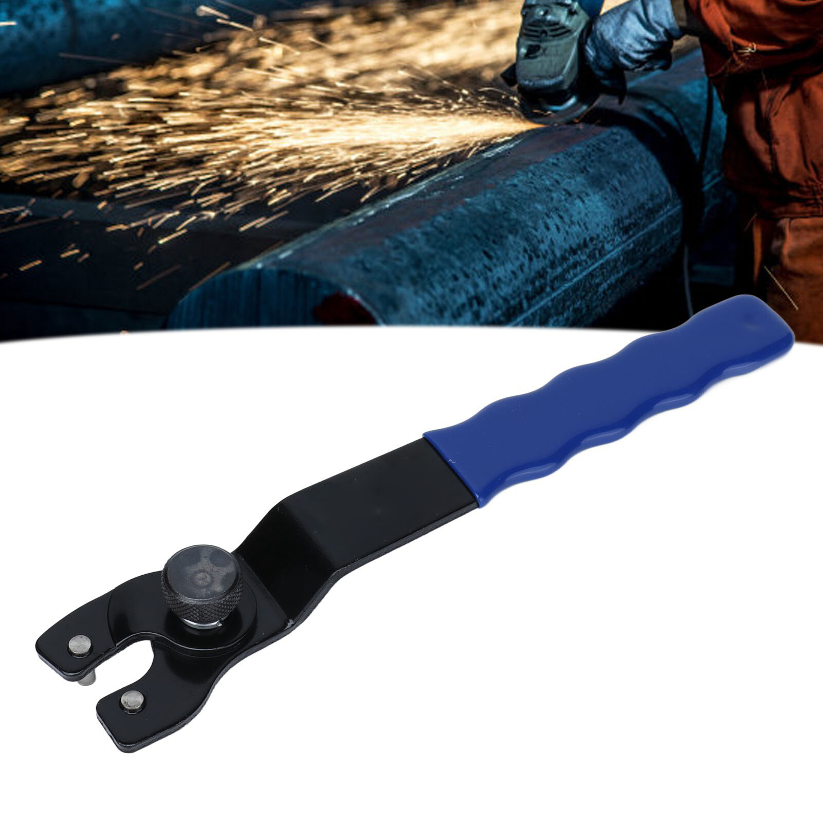 Angle Grinder Wrench 45 # Steel Pin Spanner Nut Grinder Wrench ...