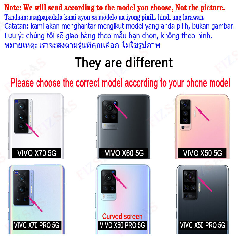 เคสสำหรับ VIVO X70 5G/X70 Pro 5G/X60 5G/X60 Pro 5G/X50 5G/X50 Pro 5G เคสโทรศัพท์ตรงขอบซิลิโคน ...