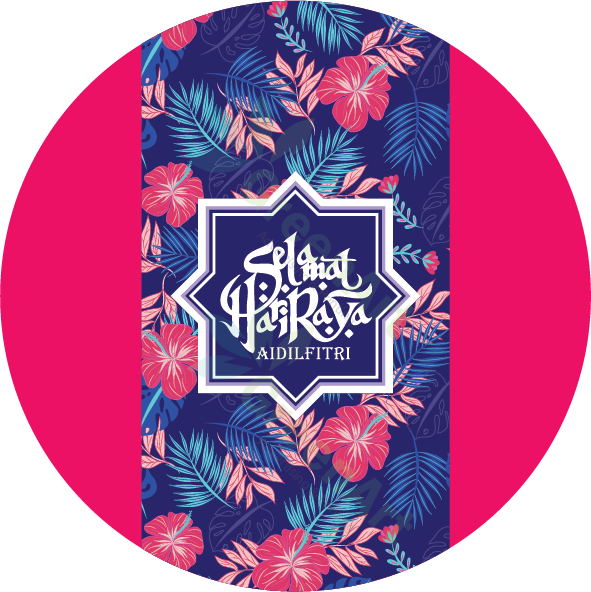 100pcs Sticker Hari Raya Aidilfitri [Free template design] / Label ...