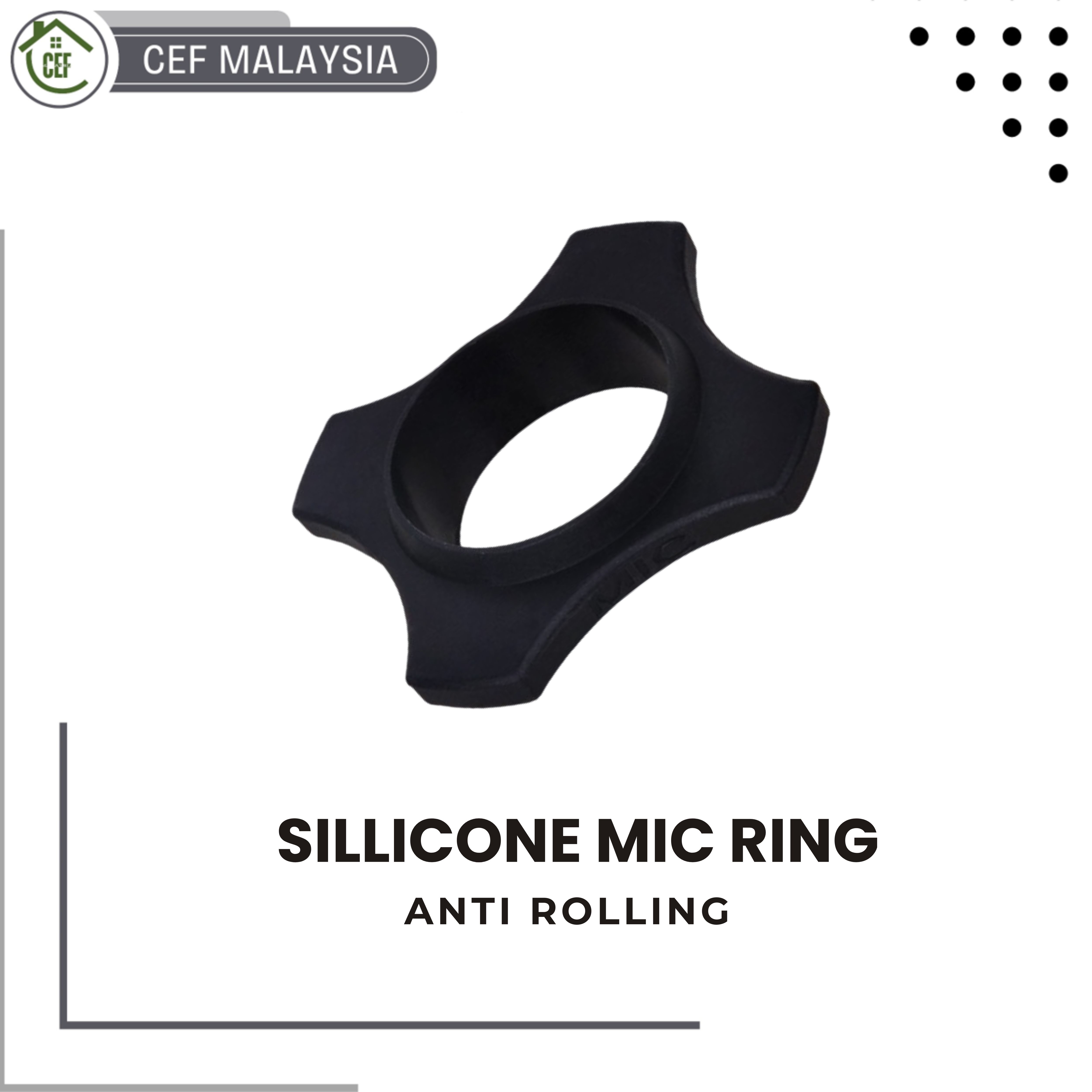 Sillicone Anti Rolling Mic Ring Shakeproof Karaoke Handheld Mic Ring ...