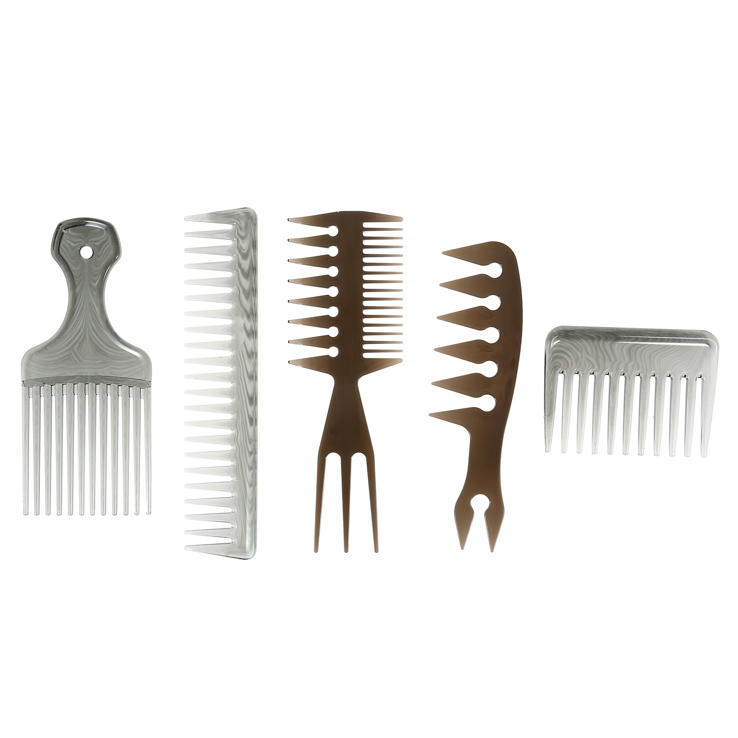 Abody 5Pcs/Set Wide Teeth Comb Fork Comb Large Tooth Men Oil Afro ...