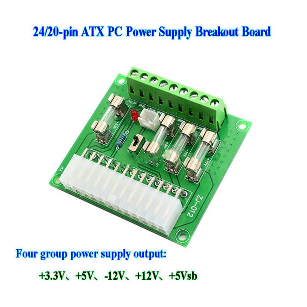[Hot K] 24 20 Pin ATX PC Power Supply Breakout Board Computer Desktop ...