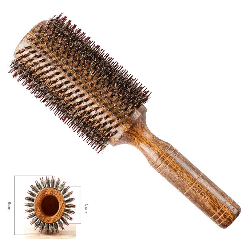 1Pcs 80Mm Wood Round Hair Brush Professional Barber Hairdresser Blowing ...