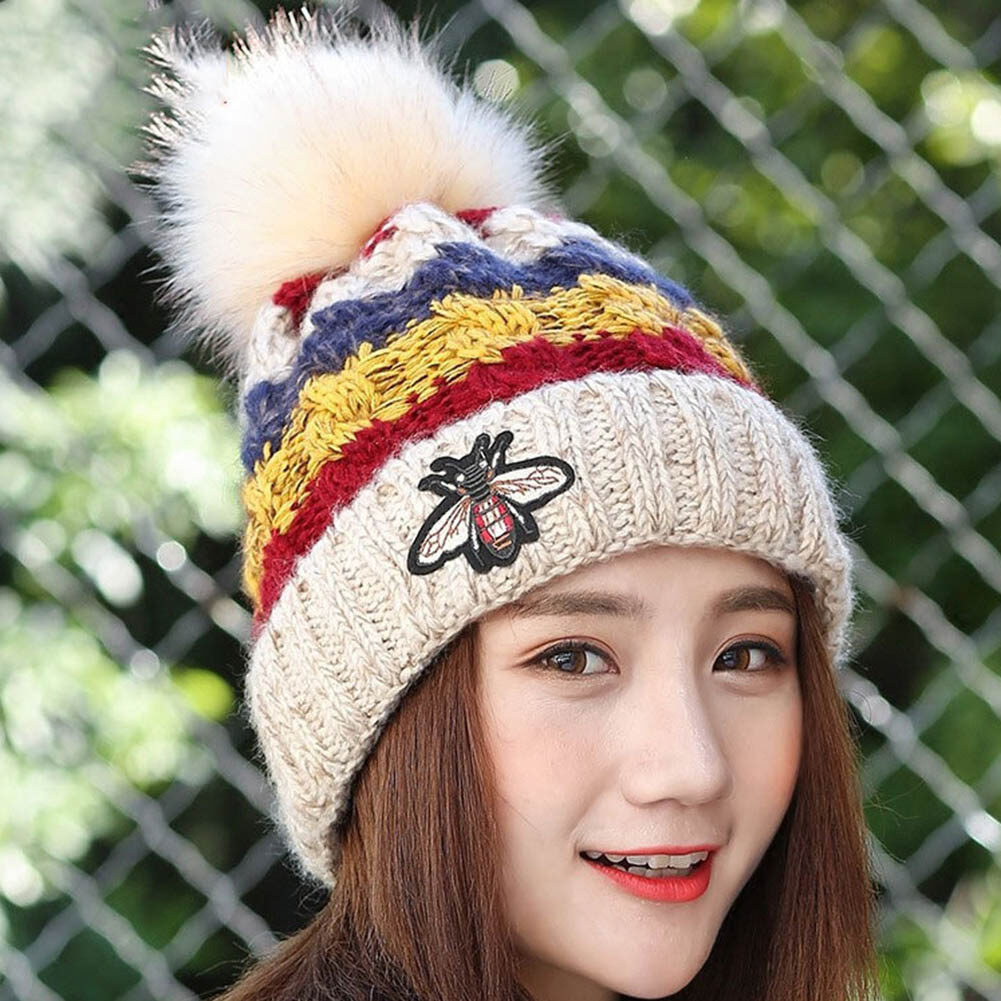 Moco หมวกไหมพรมถัก,หมวกขนสัตว์ปกป้องหูหมวกถักกำมะหยี่หนาน่ารักสำหรับฤดู ...