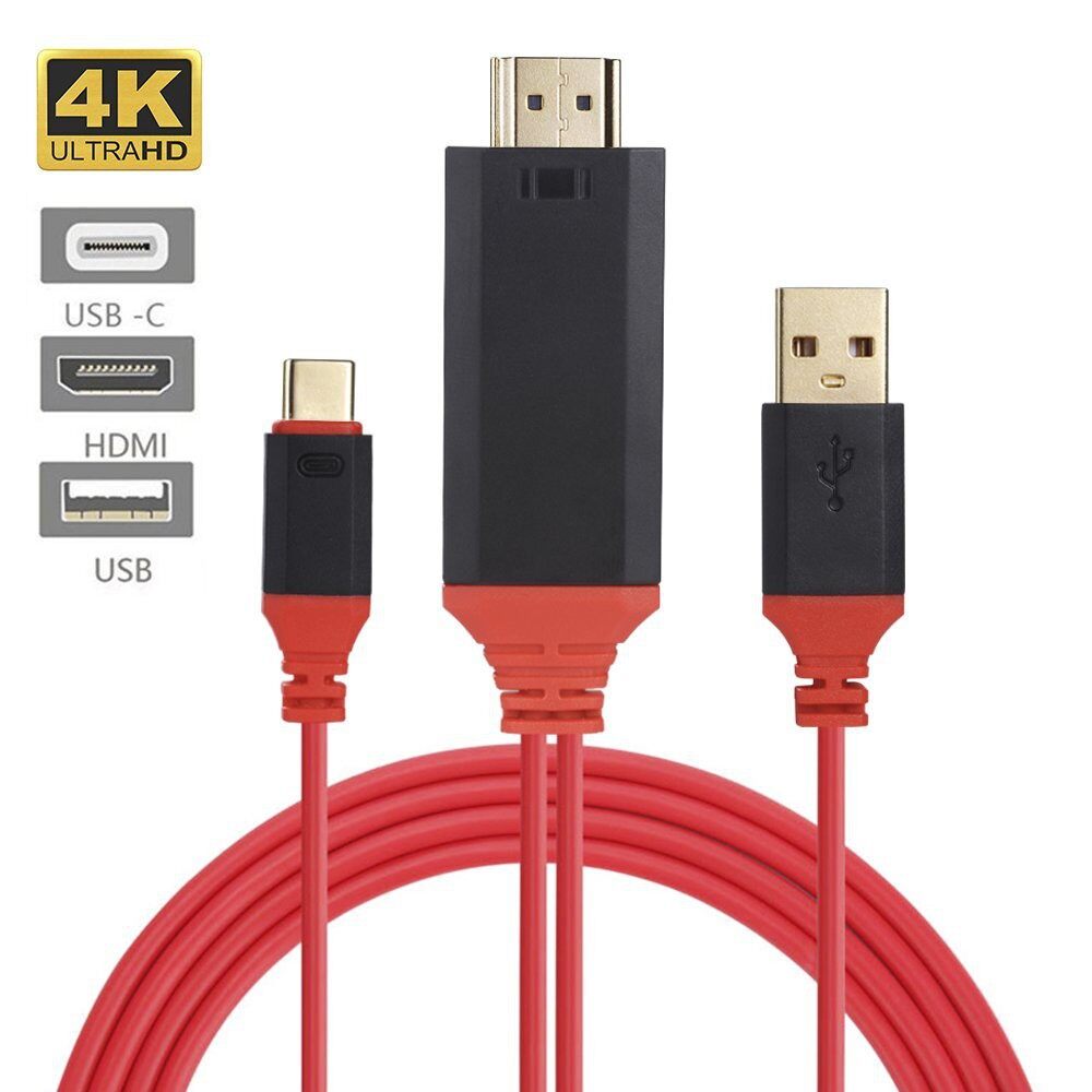 Type C to HDMI Cable 4K with USB Charging Adapter 6.5ft/2M | Lazada PH