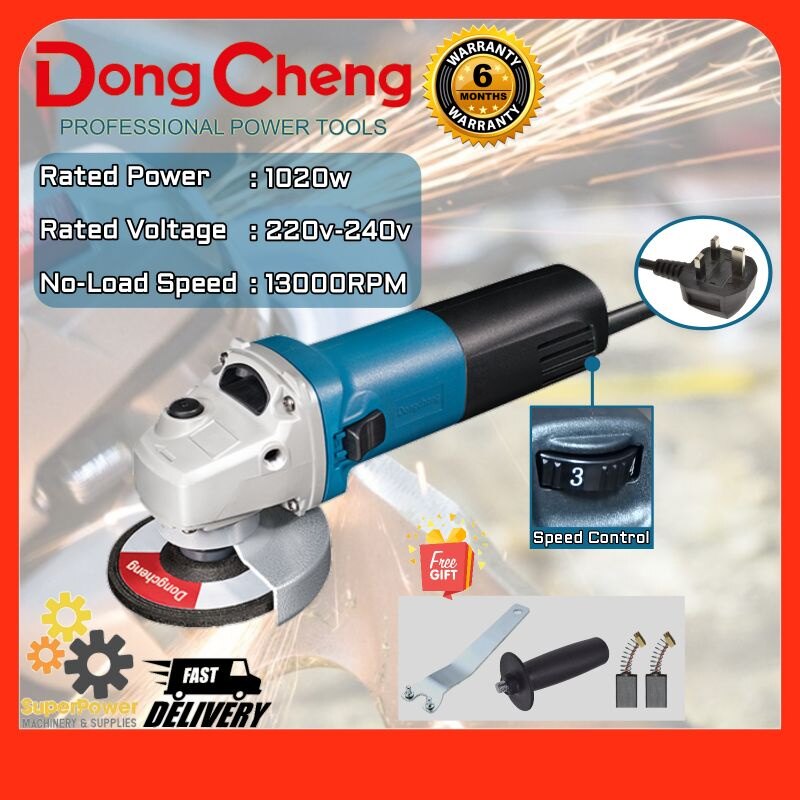 Dong Cheng DSM10-100 1020w 4'' Angle Grinder(Speed Control) | Lazada