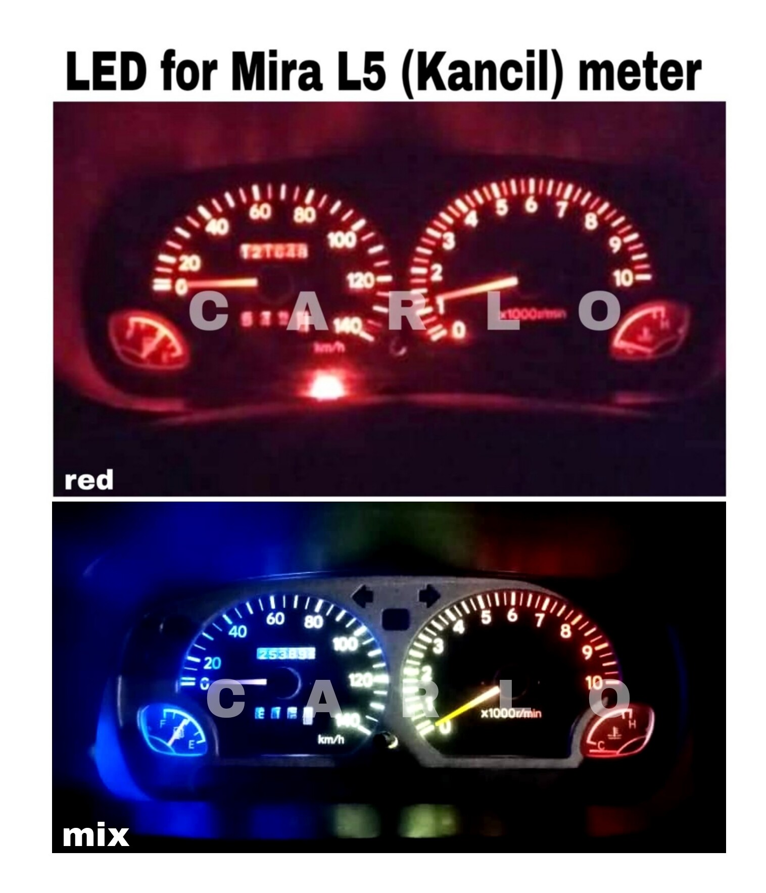 Led for Mira L5 (Perodua Kancil) meter | Lazada