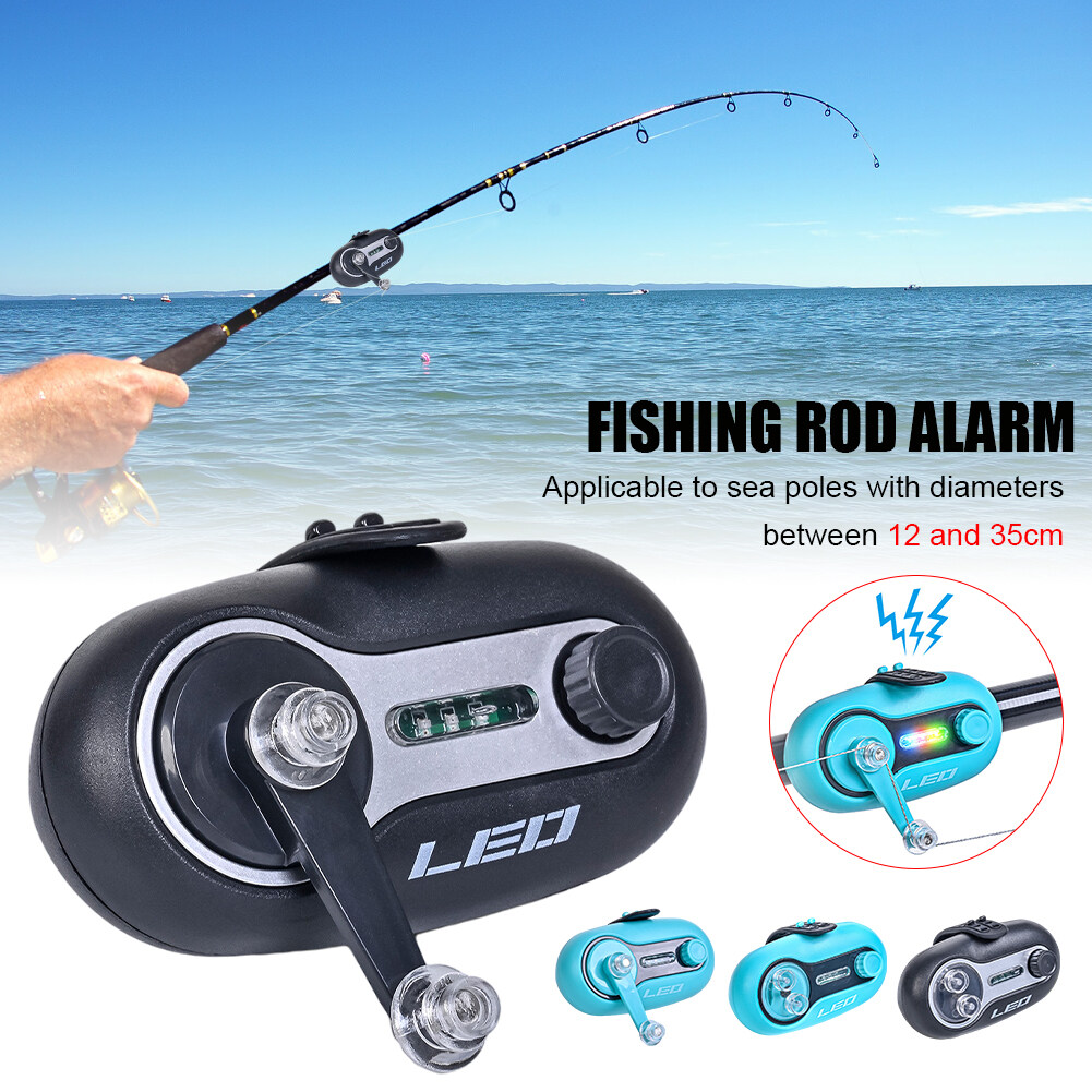 LF Free Ship Electronic Buzzer Fishing Bite Alarm Sea Rod Sound Light ...
