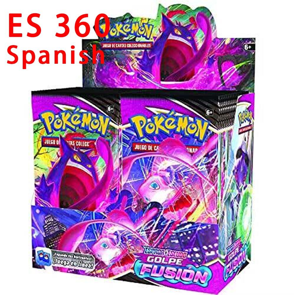 2021 Newest Spanish Pokemon Cards 360Pcs ES Pokémon TCG: FUSION Dark ...