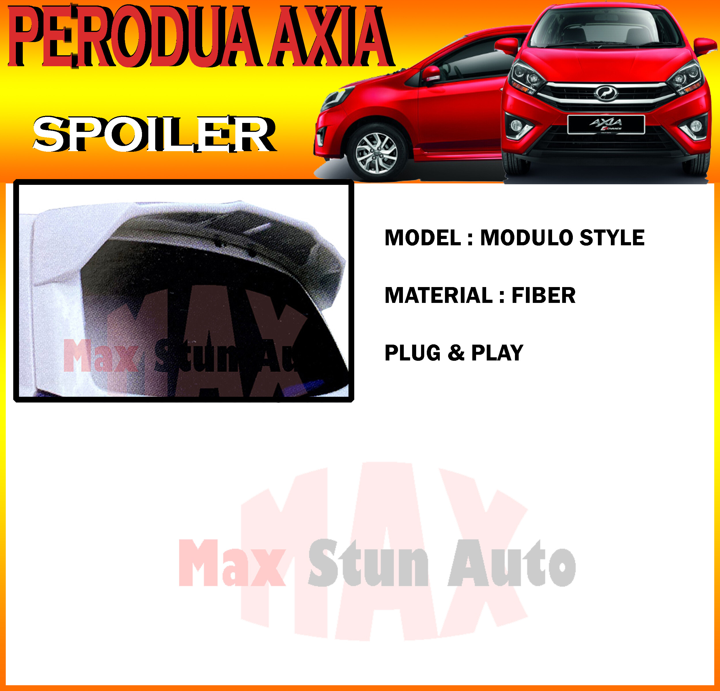 PERODUA AXIA REAR TURNK SPOILER (OE LOOK,IP,MDL,SE,CROSS,MG,D68 ...