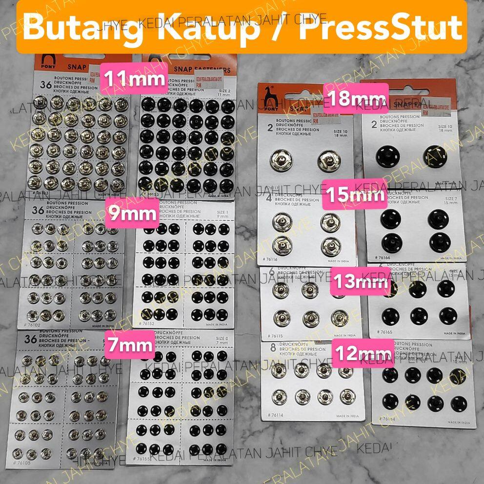 Press Stut / Snap Button / Butang Katup | Lazada